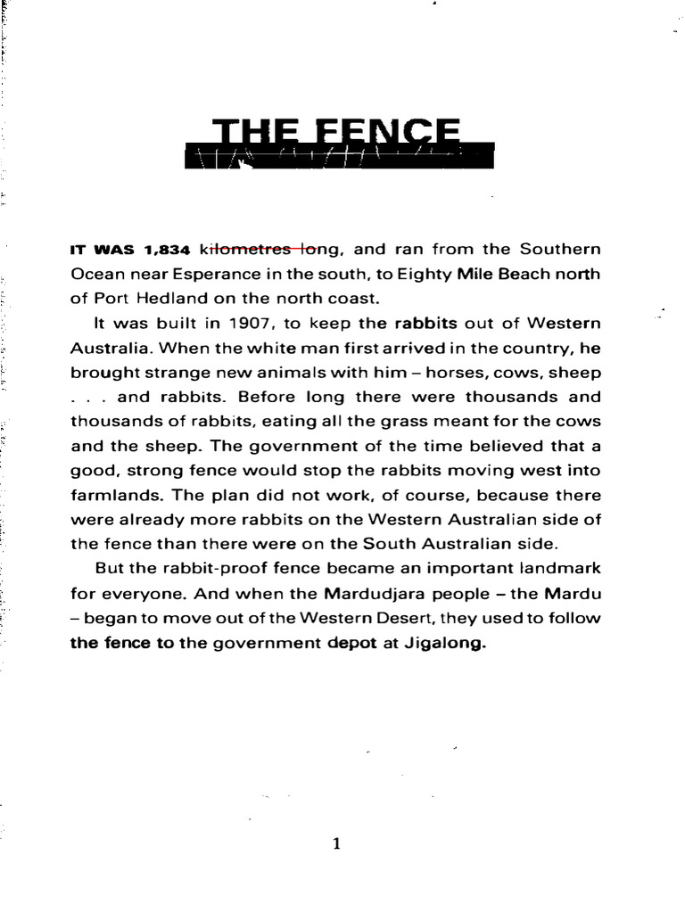 Follow The Rabbit Proof Fence Story | PDF