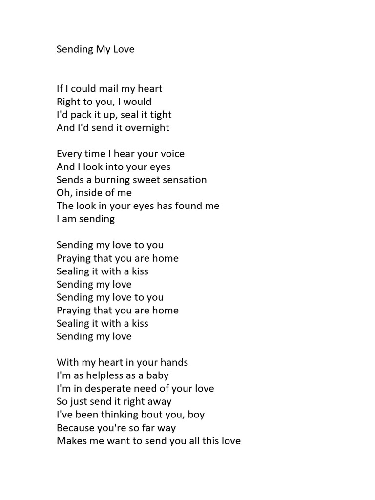 Sending My Love | PDF