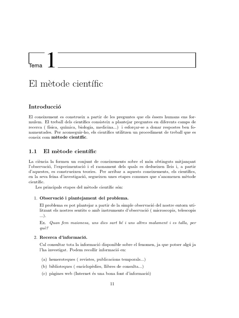 2.el Metode Cientific. La Mesura | PDF