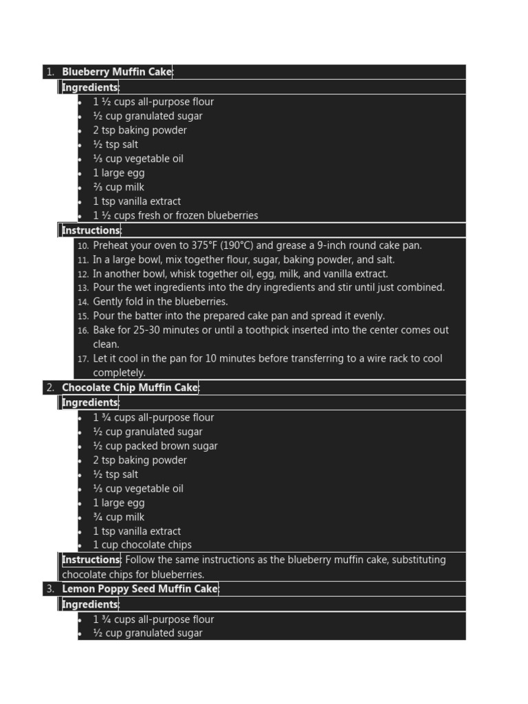 How To Bake Muffins Perfect Like X | PDF | Cakes | Muffin