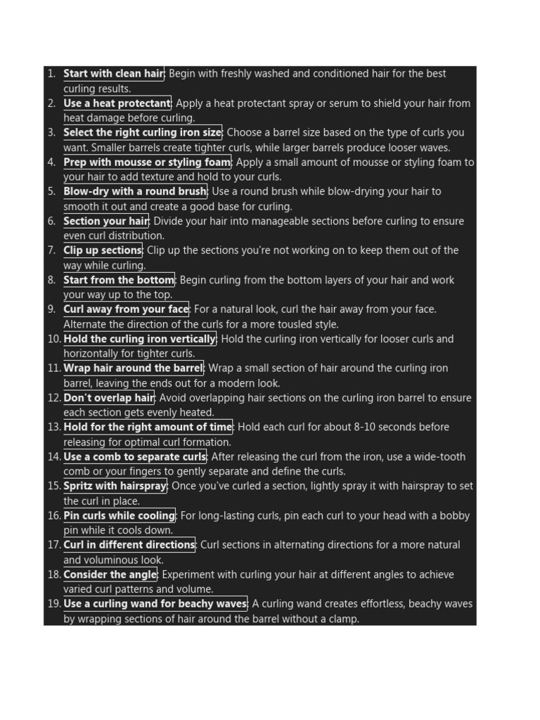 How To Do Your Curls Hair Perfectly | PDF | Human Appearance | Beauty How To Do Your Curls Hair Perfectly | PDF | Human Appearance | Beauty