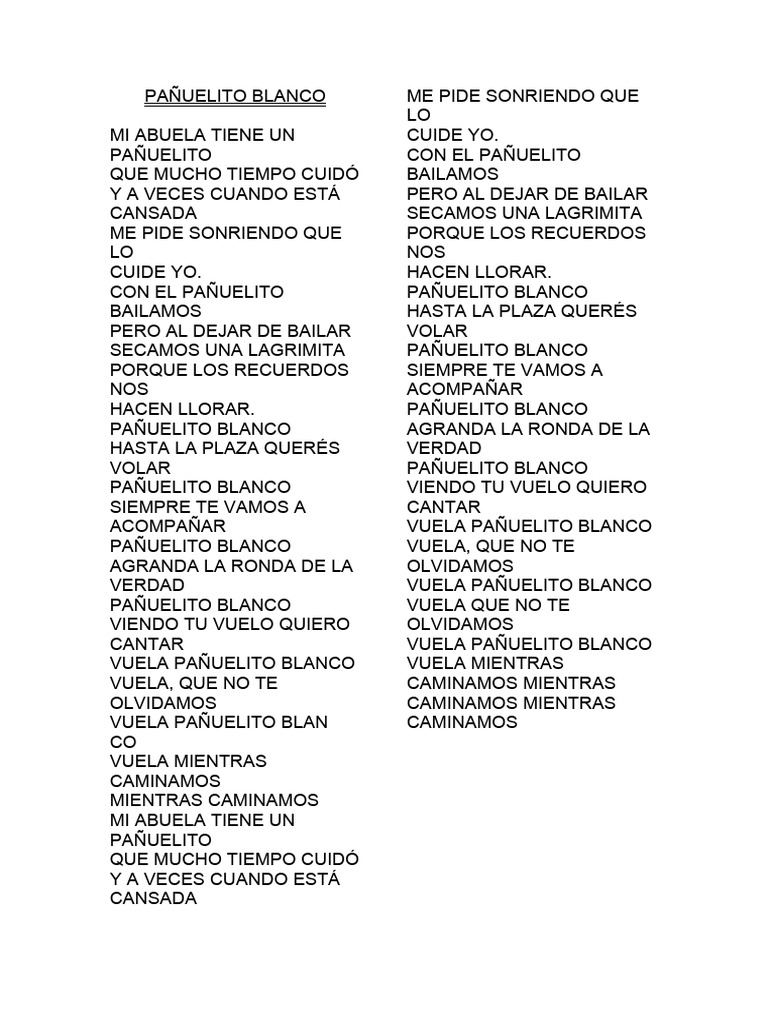 Pañuelito Blanco | PDF