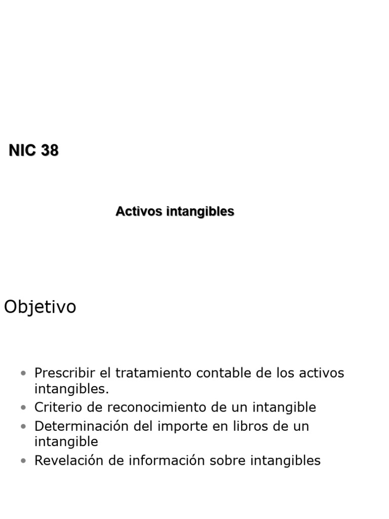 NIC 38 Leo | PDF | Activo intangible | normas internacionales de INFORMACION FINANCIERA