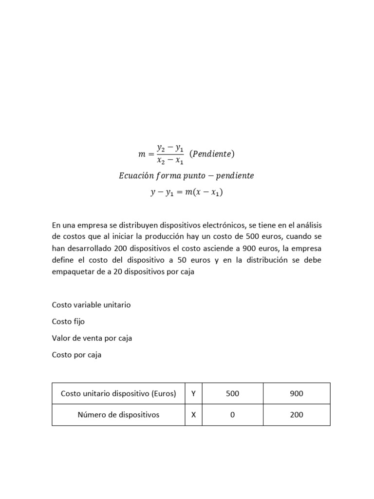 Ejercicio Modulo 3 | PDF | Pendiente | Ecuaciones