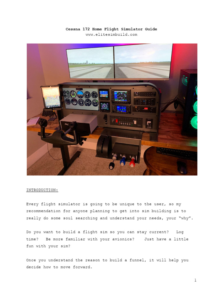 Cessna 172 Home Flight Simulator Guide-1 | PDF | Personal Computers ...