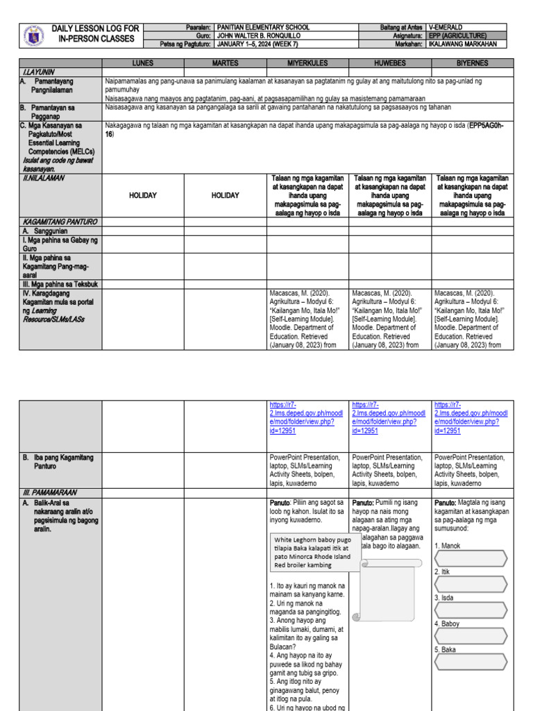 Q2 Week7 Epp-Grade5 | PDF