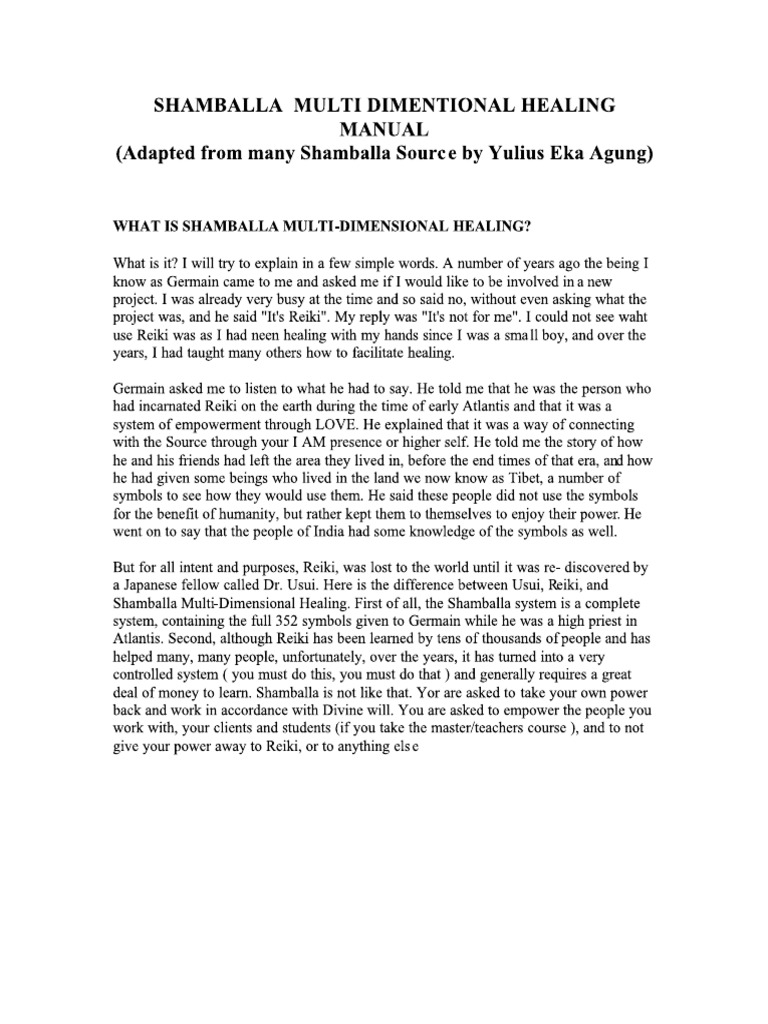 Shamballa Multi Dimentional Healing Manual Pdf 