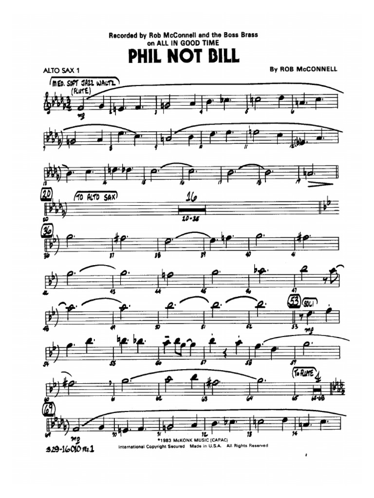 Phil Not Bill - Flute 1 - Sarah | PDF