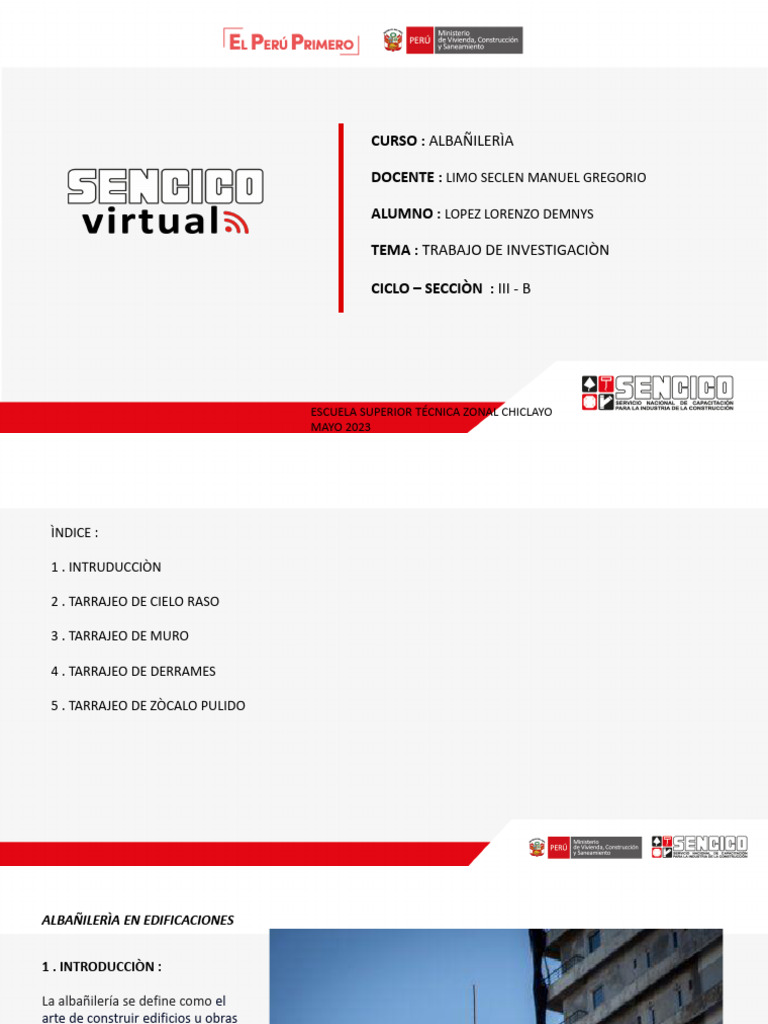 TARRAJEO DE MURO - CIELO RASO | PDF | Albañilería | Materiales de ... TARRAJEO DE MURO - CIELO RASO | PDF | Albañilería | Materiales de ...