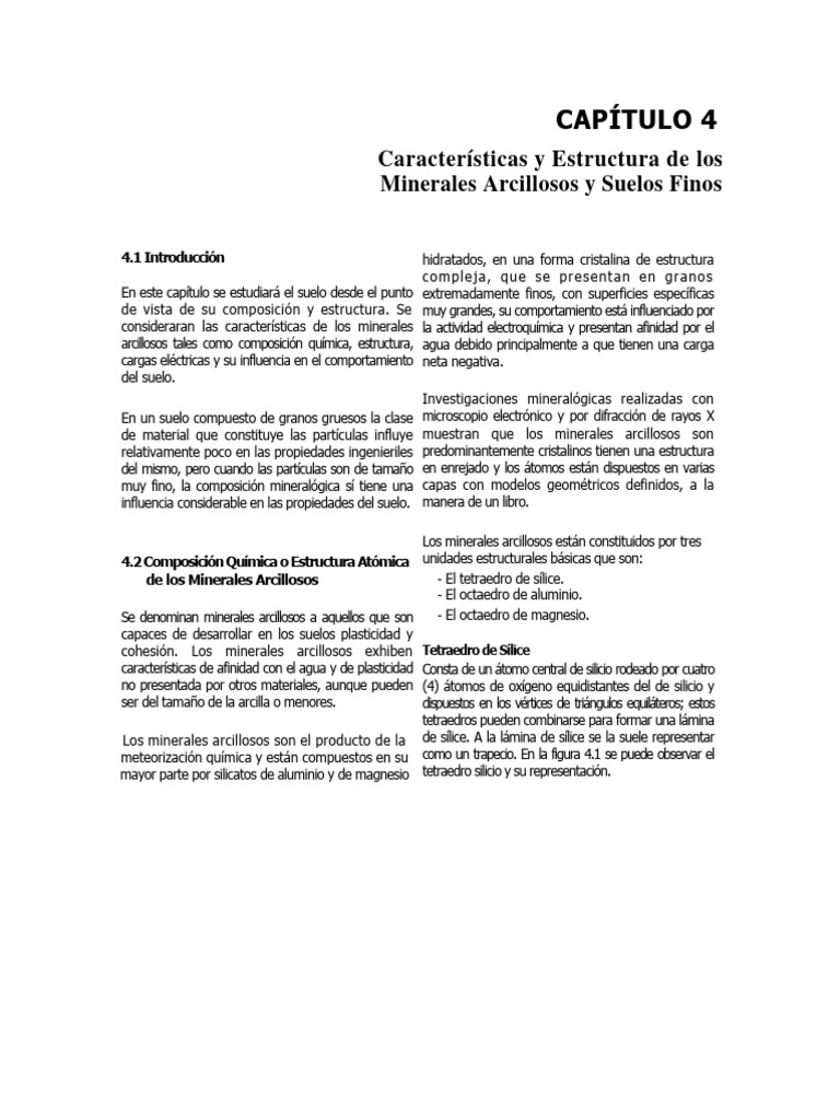 Estructura de Las Arcillas Orig | PDF | Arcilla | Minerales
