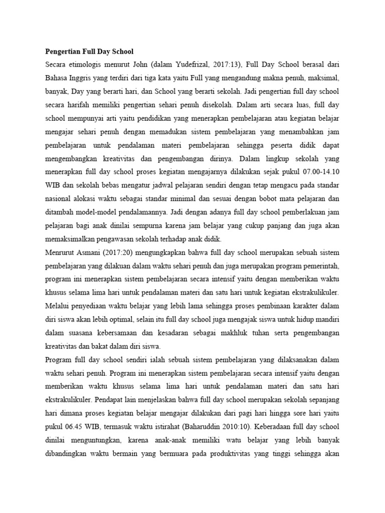 Makna dan Tujuan Full Day School | PDF