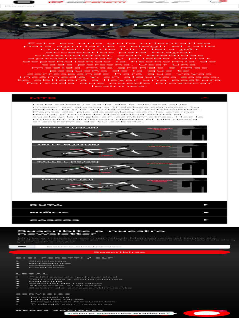 Guía de Talles - Bici - SLP | PDF