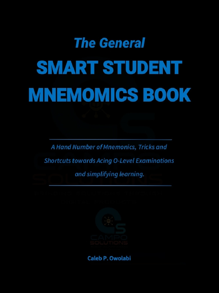 The General Smart Student Mnemonics Book | PDF | Glucose | Hydrolysis