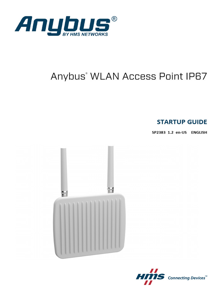 hms-sp2383 (Anybus WLAN Access Point IP67) | PDF | Wireless Lan ...