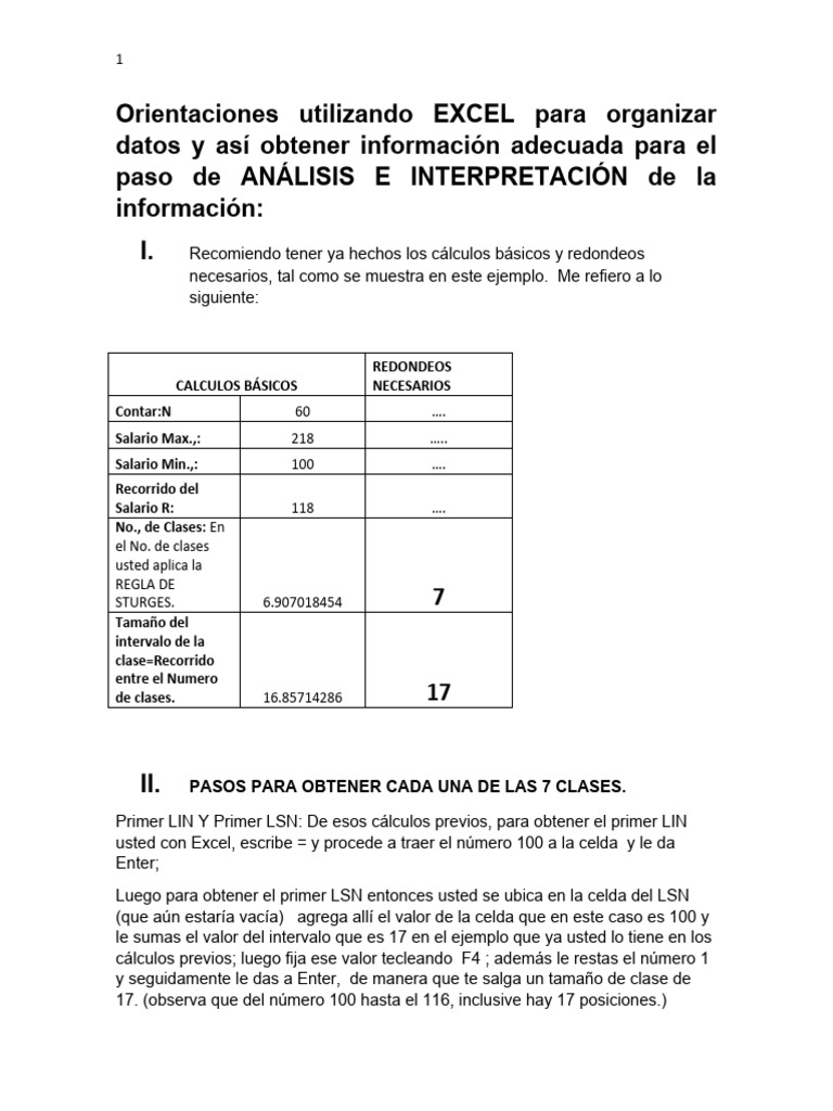 Orientaciones para Ordenar Datos Con Excel. | PDF | Microsoft Excel