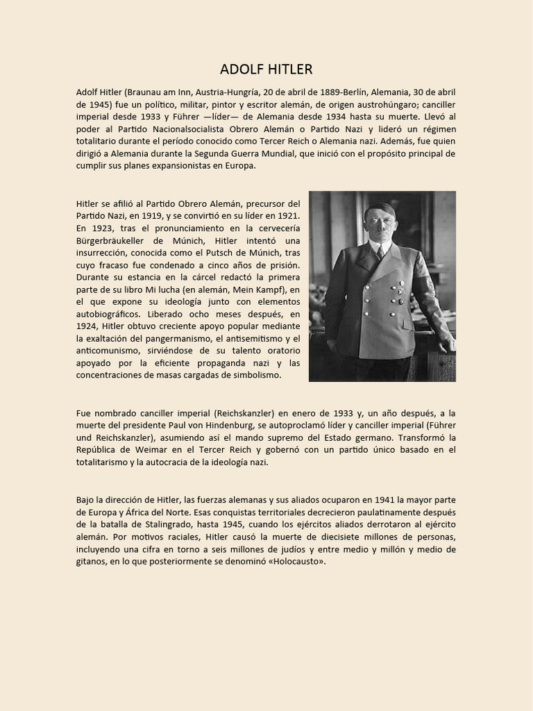 Adolf Hitler | PDF