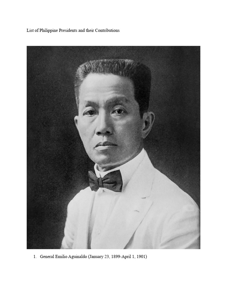 List Of Presidents In The Philippines Download Free Pdf President