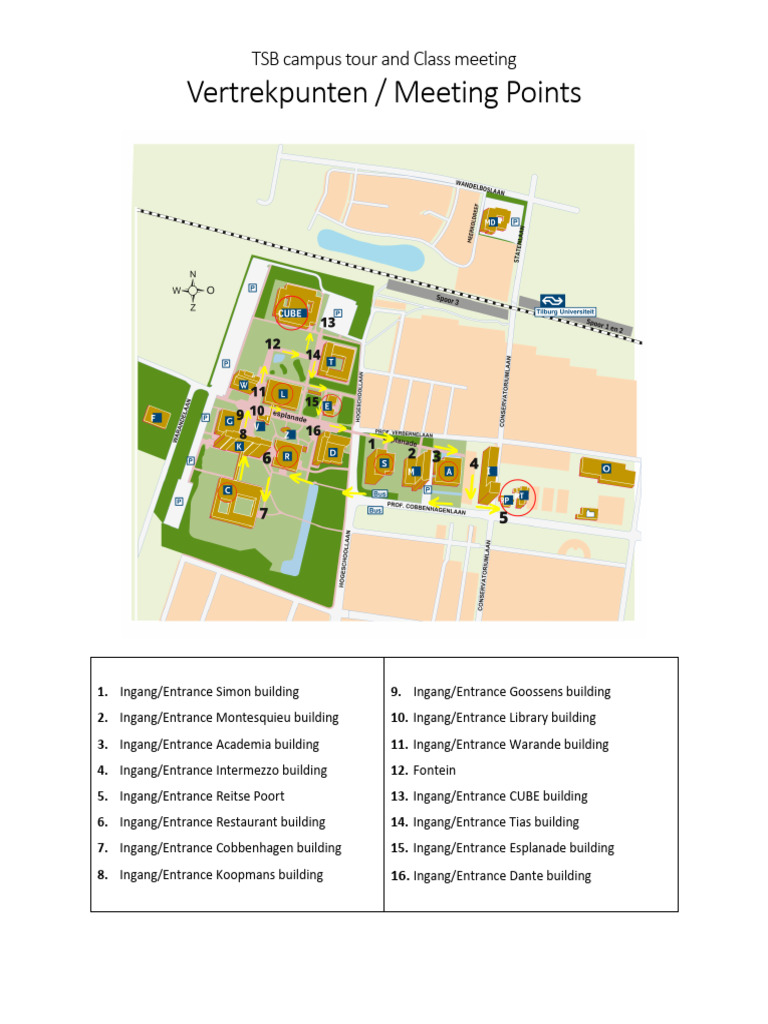 TSB Campus Tour Meeting Points | PDF