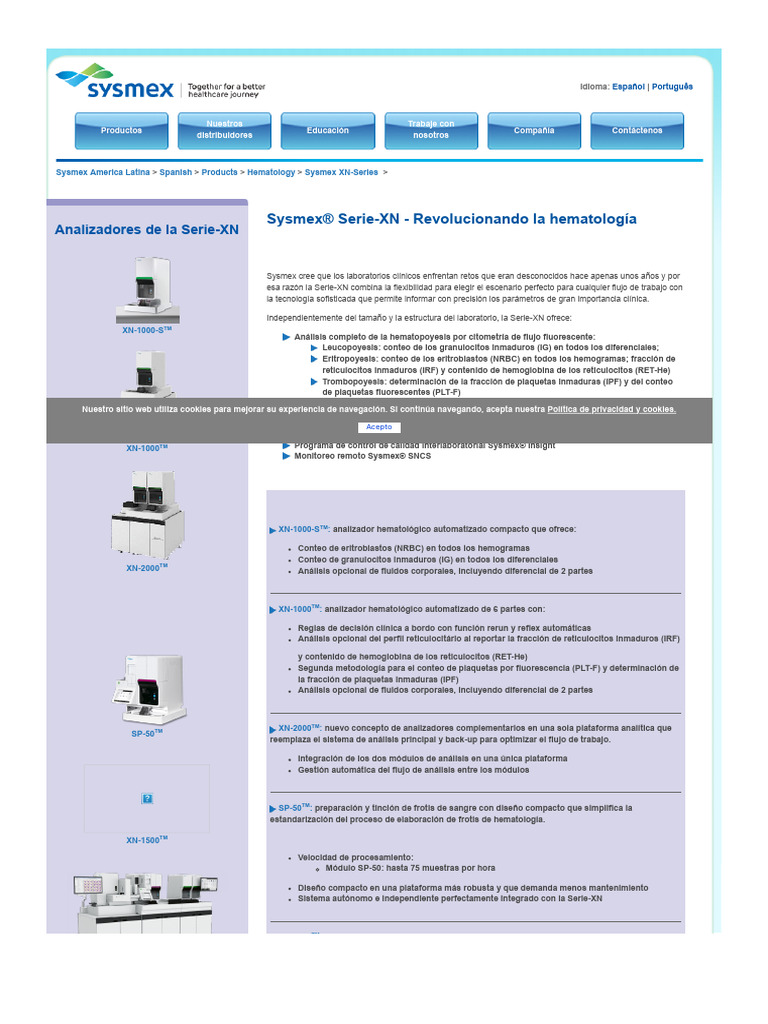Sysmex XN-Series | Descargar gratis PDF | Sangre | Hematología