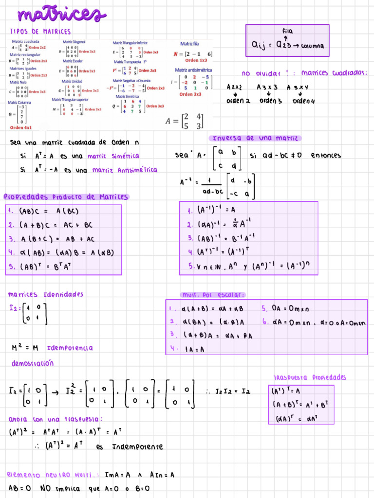 Álgebra Lineal | PDF | Matriz (Matemáticas) | Funciones y mapeos