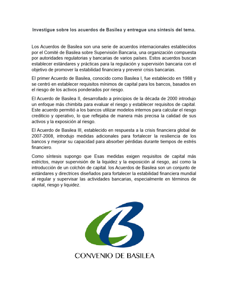 Acuerdos de Basilea | PDF