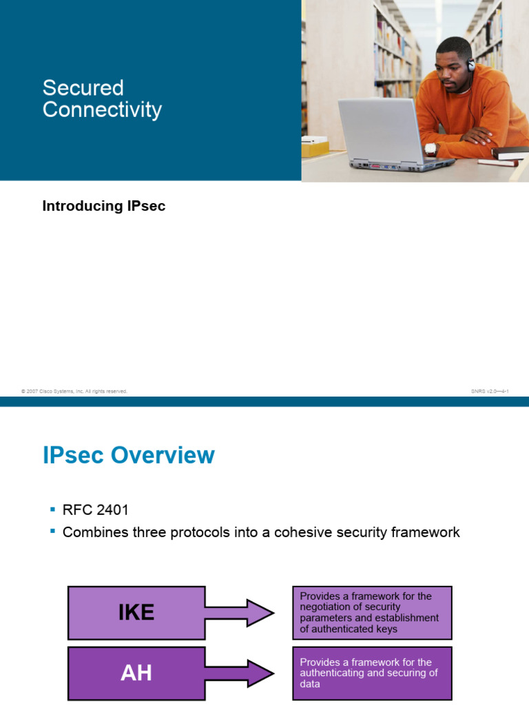 SECS04L01 - Introducing IPsec | PDF | Network Protocols | Computer Standards