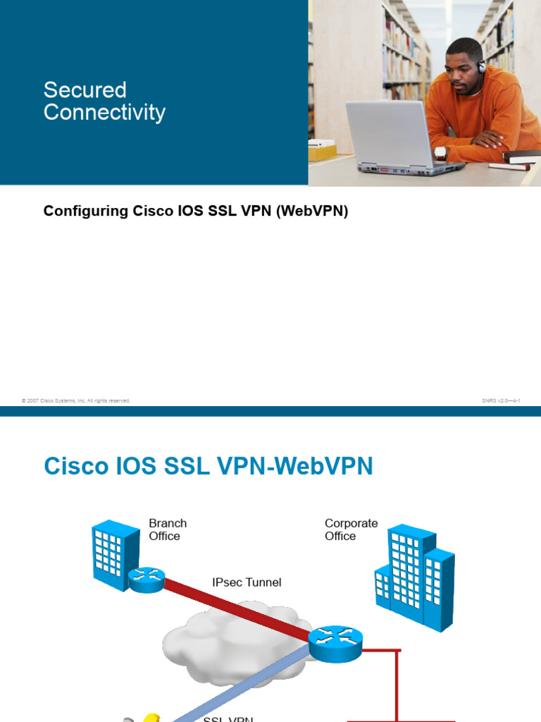 SECS04L07 - Configuring Cisco IOS SSL VPN (WebVPN) | PDF | Transport Layer Security | Domain ...