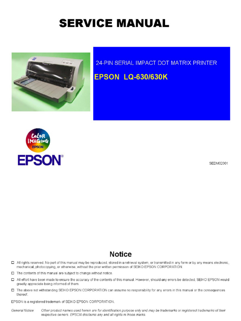 Epson LQ630-630k | PDF