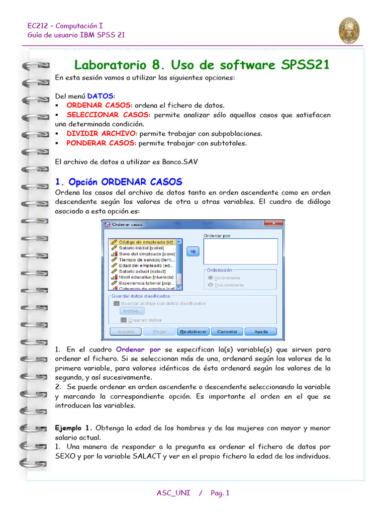 Lab9 EC212 SPSS21 Segmentar | PDF | Spss | Informática