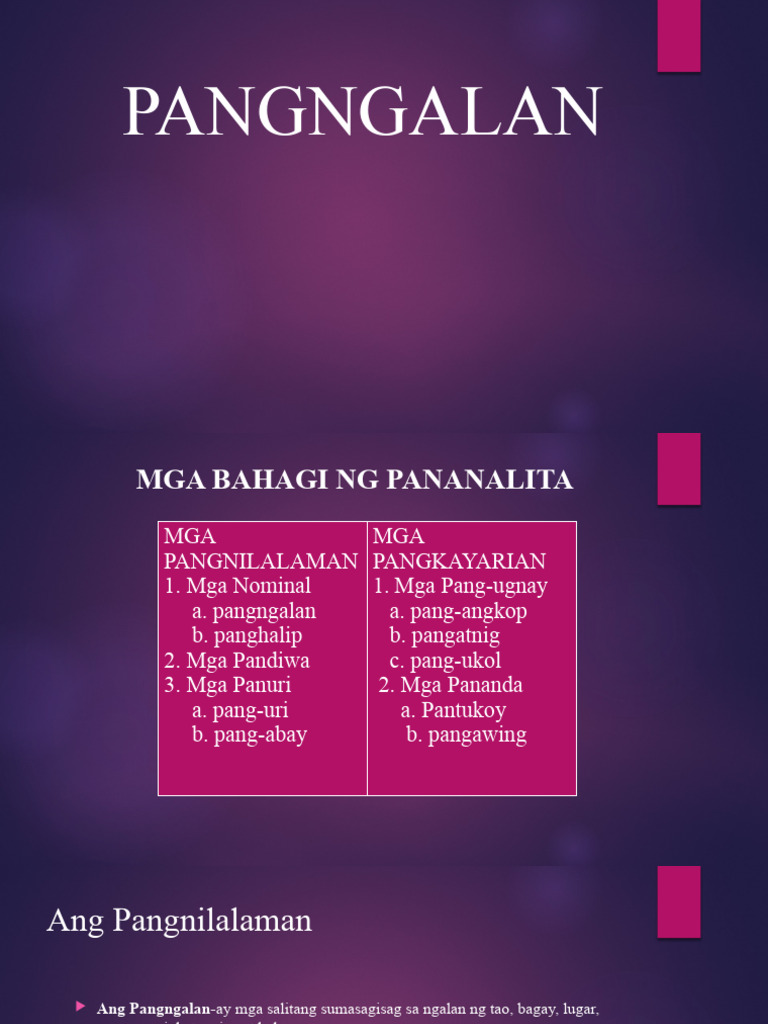 Fil 104 PPT Pangngalan | PDF