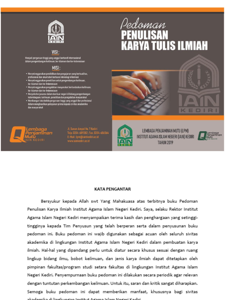 Pedoman Penulisan Karya Tulis Ilmiah Tahun 2019 | PDF
