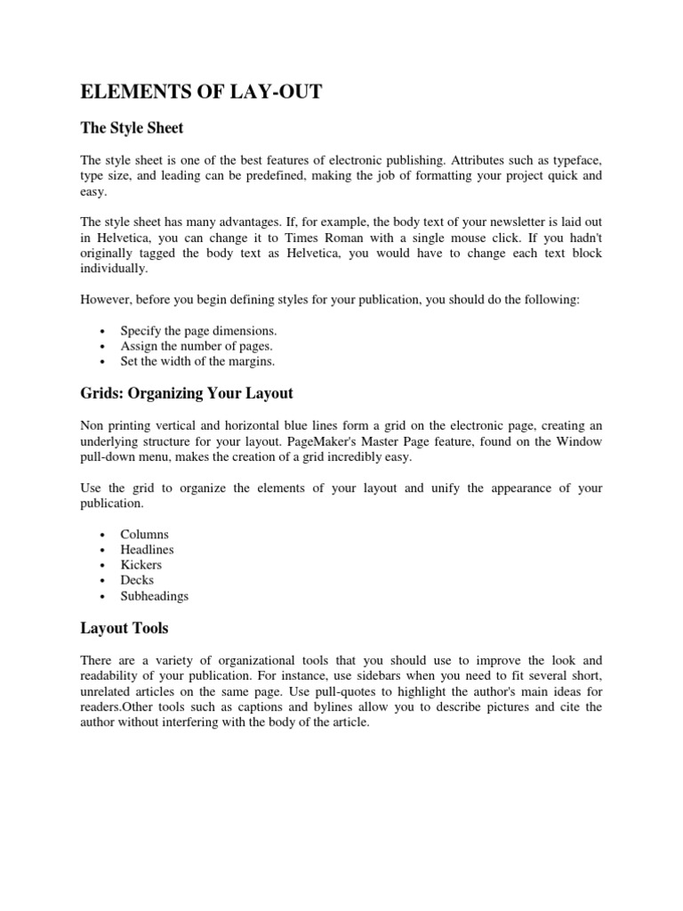 Elements of Layout | PDF | Page Layout | Books