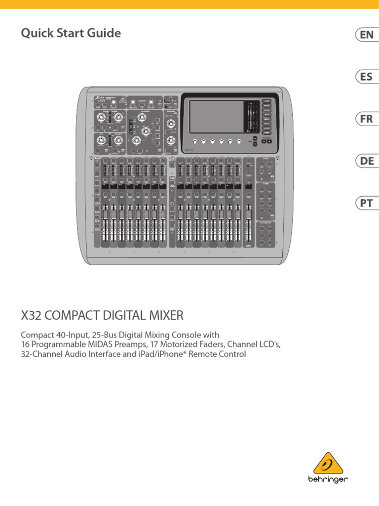 Manual Behringer X32 Compact Portugues | PDF | Ingeniería de Edificación | Bienes manufacturados
