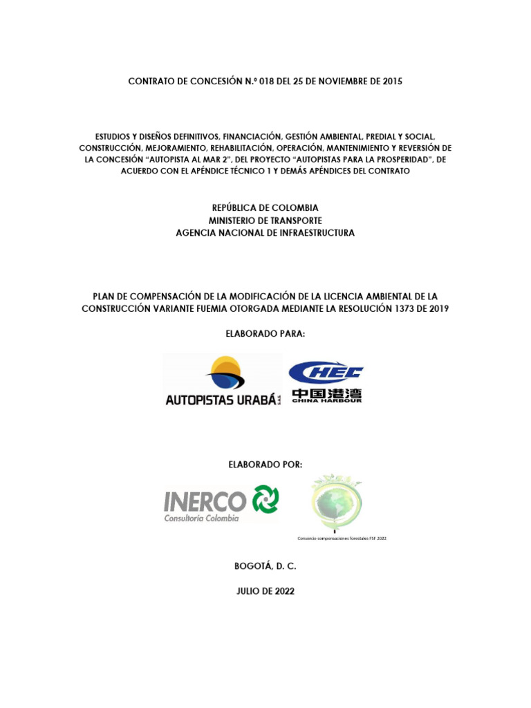 Res. 1373 Plan - Compensación | PDF | Colombia | Entorno natural
