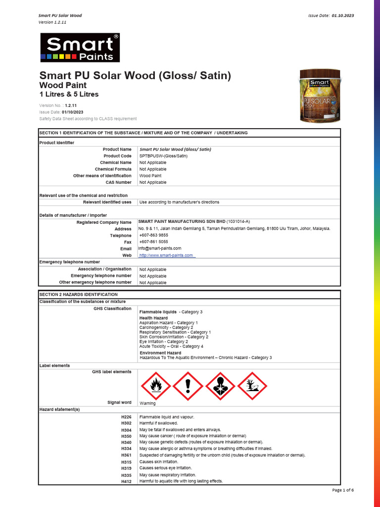 msds | PDF | Firefighting | Personal Protective Equipment