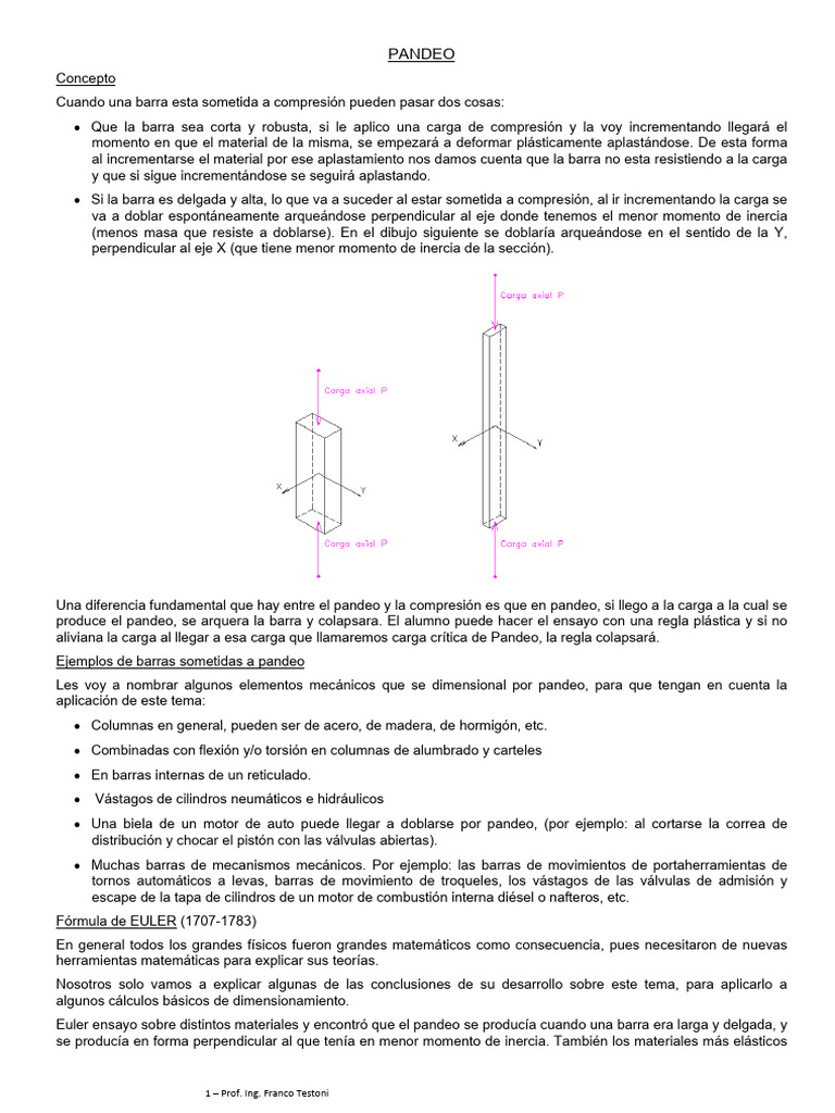 1 - Pandeo - Columnas Simples - Guía Del Profesor | PDF | Pandeo | Columna