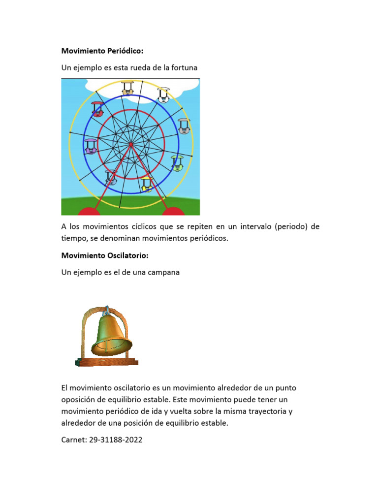 Movimiento Periódico y Oscilatorio | PDF