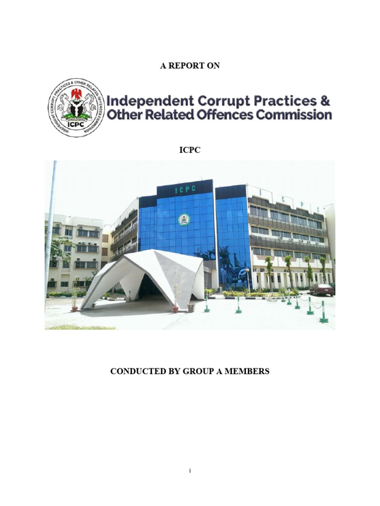 A Report On Icpc Cover Page | PDF | Nigeria