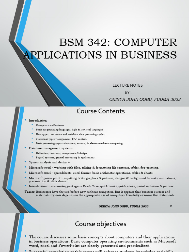 Business Computing Essentials | PDF | Databases | Programming