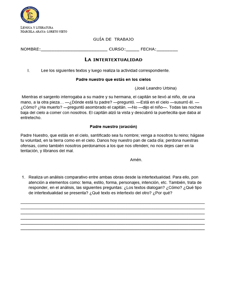Guía 2 Intertextualidad | PDF | Odiseo | Odisea