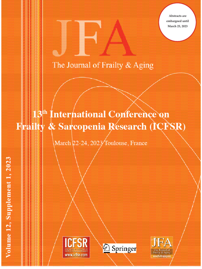 Abstracts 2023 (JFA) | PDF | Senescence | Ageing