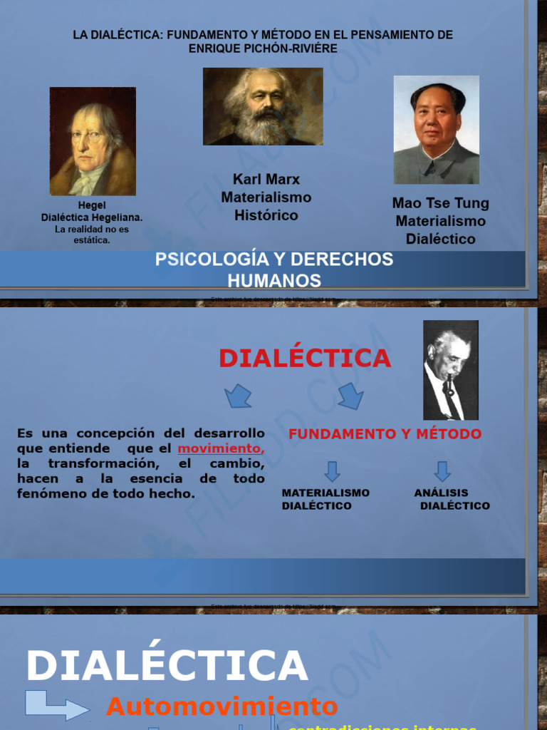 La Dialectica Como Fundamento y Metodo en El Pensamiento de Pichon ...