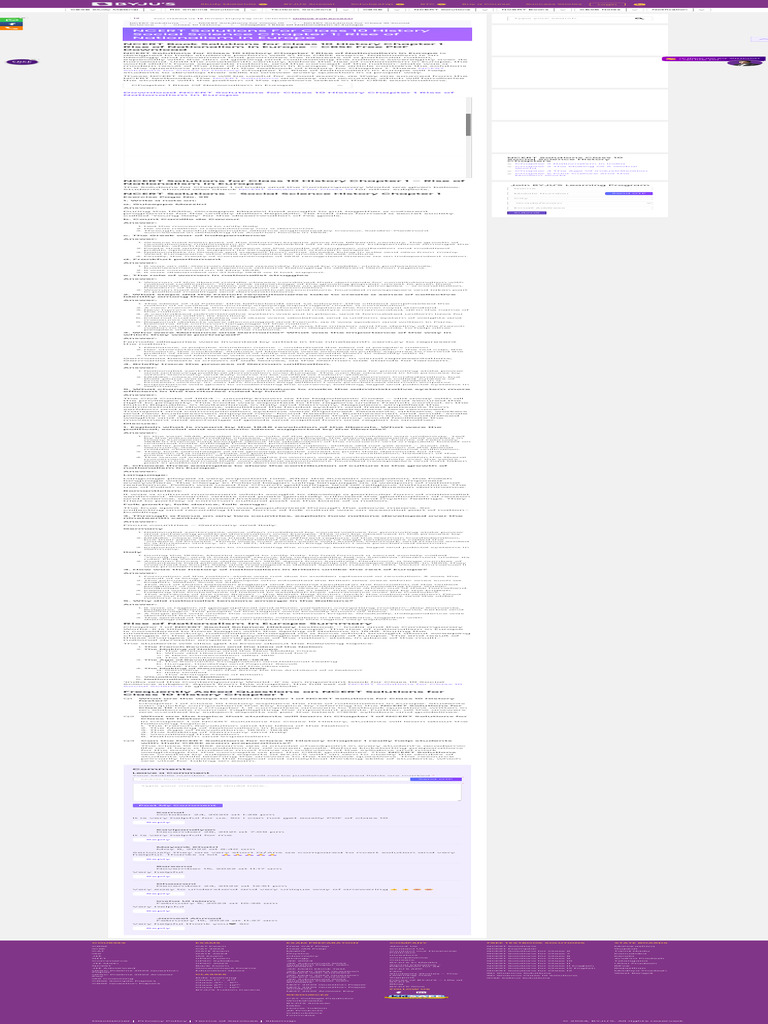 NCERT Solutions For Class 10 History Social Science Chapter 1 Rise of ...