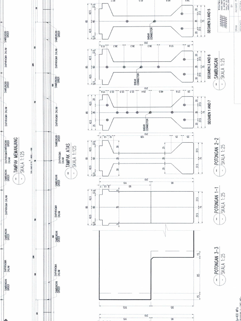 Referensi Drawing Approval Design Girder | PDF