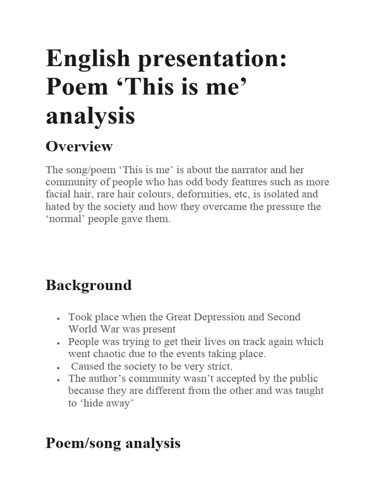 English Presentation | PDF