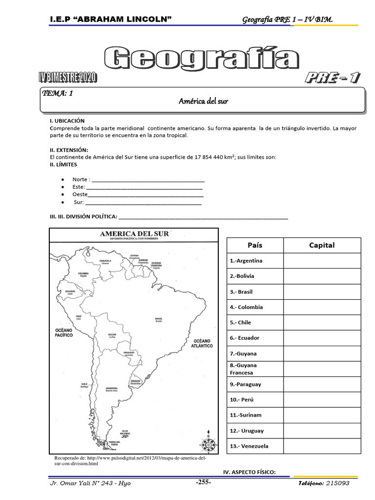 Geografía de América del Sur y Central | PDF | Centroamérica | Américas