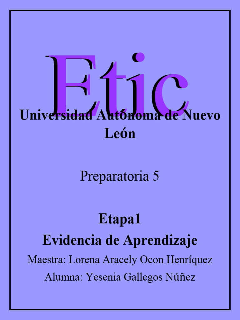 YGN ETAPA1 Etica | PDF