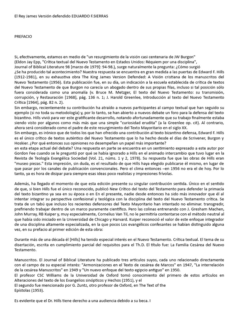 DEFENSA DE LA KING JAMES | PDF | Biblia | Era de Hielo