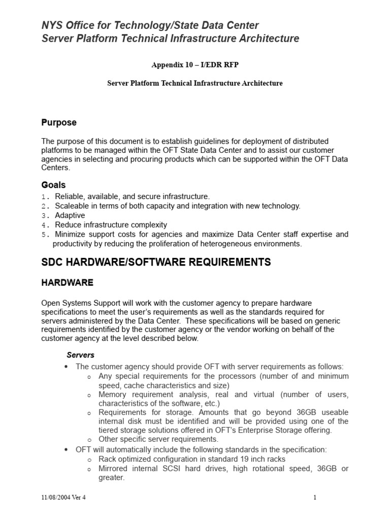 Server Platform Technical Infrastructure Architecture | PDF | Data ...