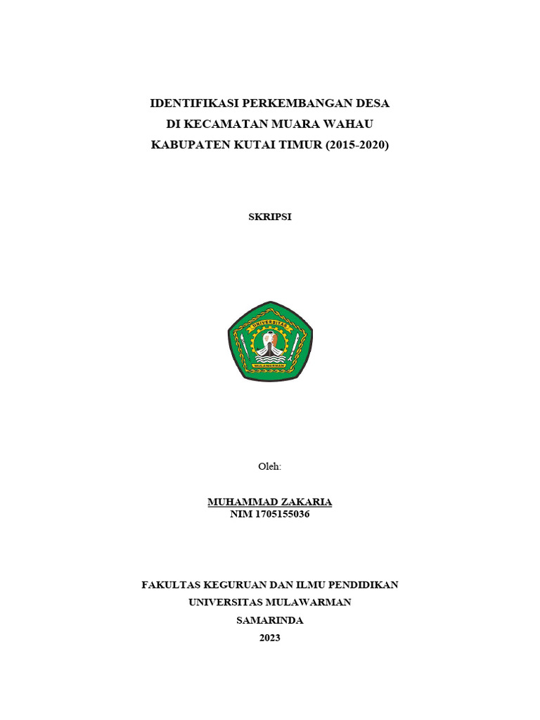 2023-SKRIPSI-Identifikasi Perkembangan Desa Di Kecamatan Muara Wahau ...